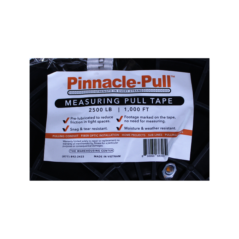 Pinnacle Pull 3/4" x 1000', 2500lb Measuring Pull Tape, Mule Tape, Low ...