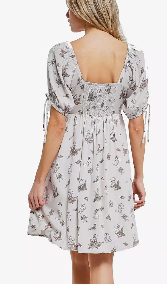 Disney Lady And The Tramp Floral Lady Allover Print Dress Medium Her ...