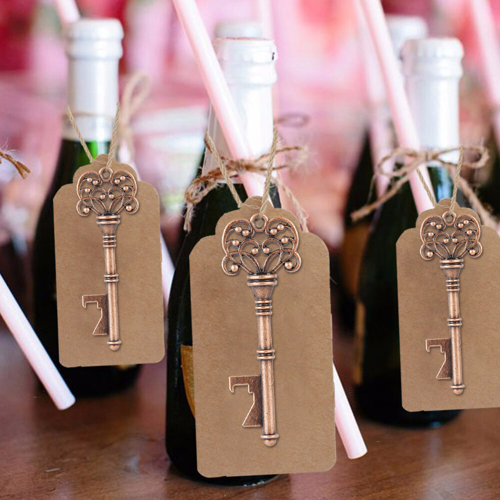 50 Antique Skeleton Key Bottle Opener Wedding Favor Party Bridal Shower ...