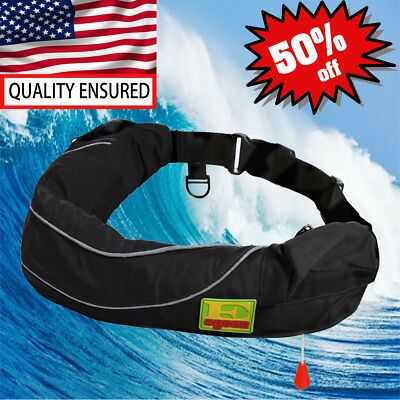 50% OFF Top Quality Inflatable Belt SUP Life Jacket Survival PFD Auto ...