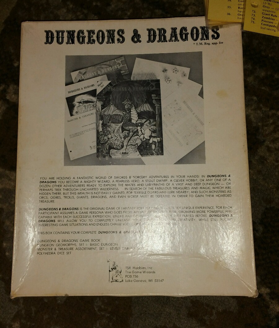 Vtg TSR D&D Dungeons & Dragons Basic Set 1st Printing, Lizard Logo ...