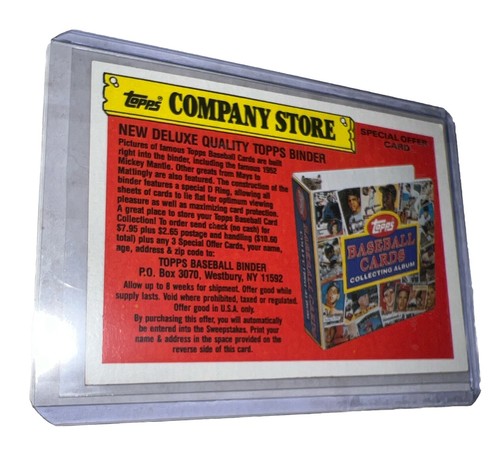 1990 Topps Company Store Special Offer "Spring Fever Baseball" Card | eBay