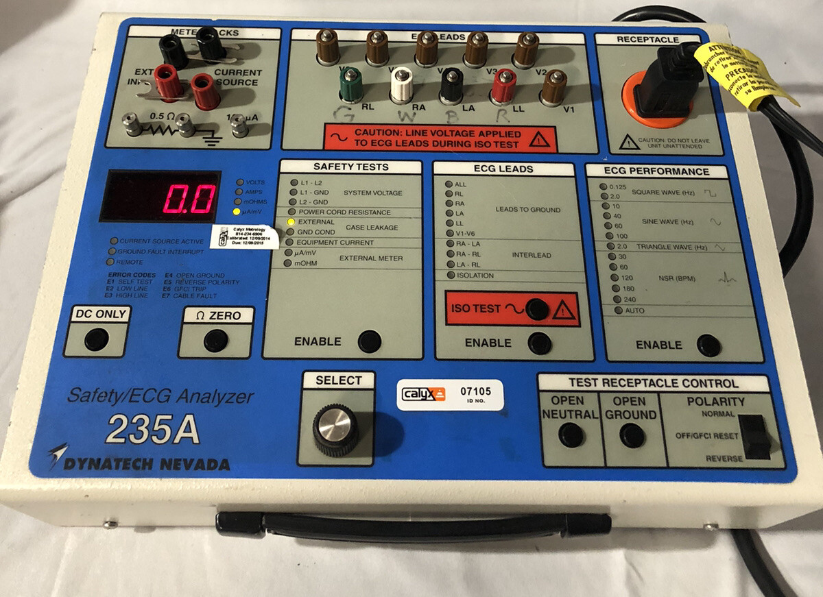 Fluke Dynatech Nevada DNI 235A Safety Analyzer, ECG Safety Analyzer ...