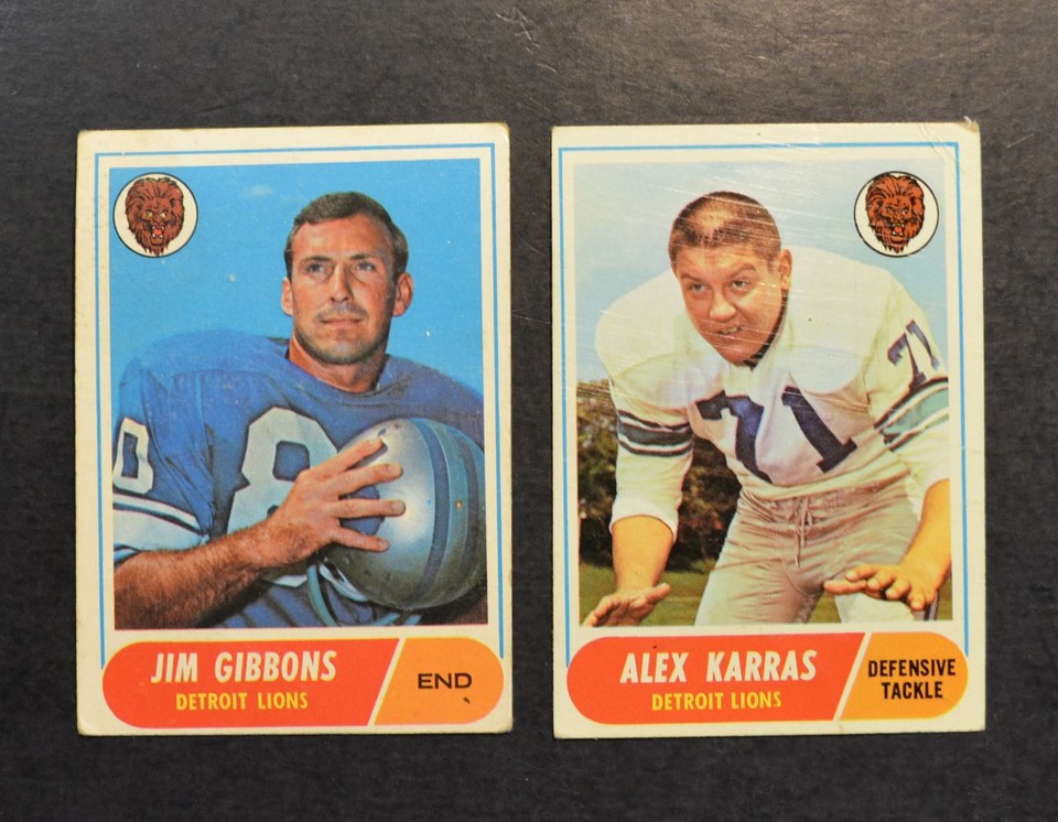 1968 Topps Football New Orleans Saints #30 Ray Poage #82 Dave Whitsell ...