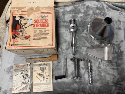 VINTAGE THE ORIGINAL ALL METAL SQUEEZO STRAINER BY GARDEN WAY PARTS | eBay