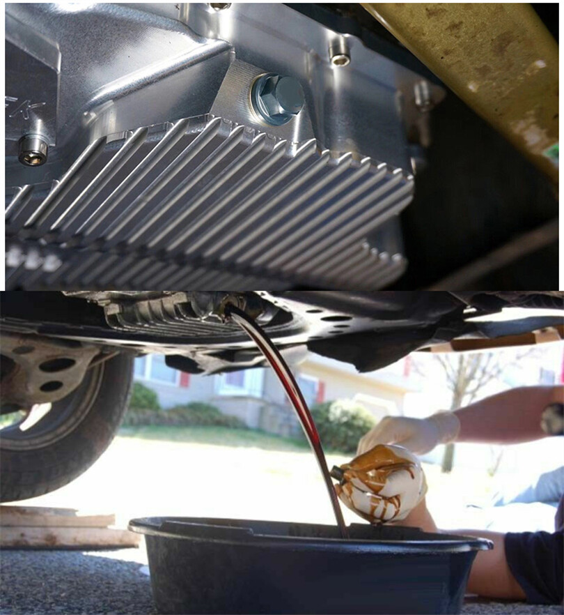 Anodized Magnetic Engine Oil Pan Drain Plug Bolt Kit M12x1.25MM Black ...