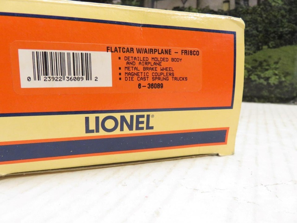 LIONEL- 36089 FRISCO FLAT CAR W/PLANE D/C TRUCKS - 0/027 - NEW - SH | eBay