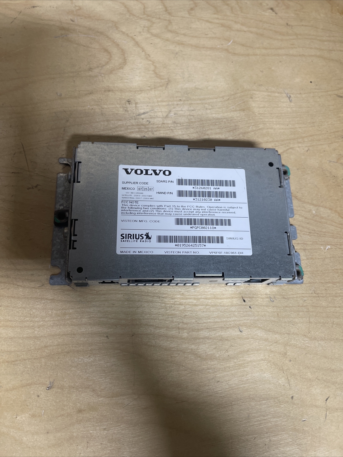Sirius Satellite Radio Module Unit 31260281 fits Volvo C30 C70 2008 ...