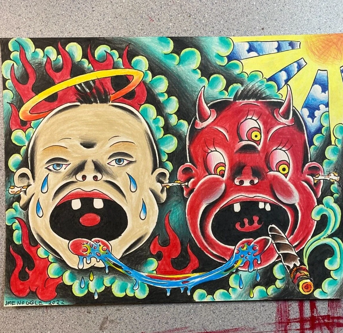 Good Vs Evil Drawing