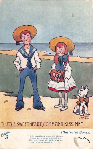 Little Sweetheart Come Kiss Me Tucks 6455 Oilette Postcard (B270) c1907 ...