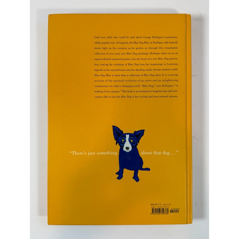 SIGNED George Rodrigue BLUE DOG MAN (1999) Hardcover First Printing Art ...