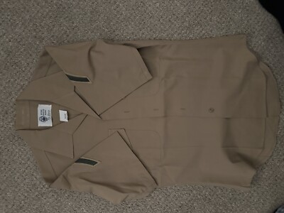 USMC Men's Short Sleeve Khaki Shirt SS M-1 Uniform US Marine Corps 14.5 ...