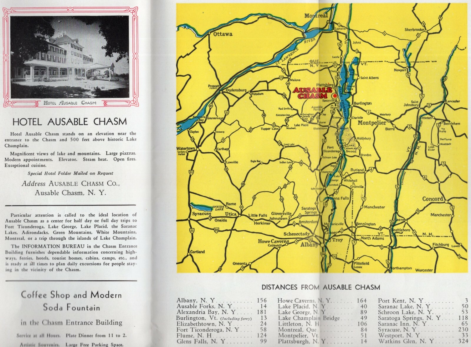 Vintage Ausable Chasm New York Tourist Folder Maps Photographs ...