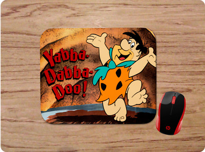 FRED FLINTSTONE YABBA DABBA DOO CATCH PHRASE CUSTOM PC MOUSE PAD DESK ...