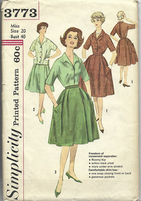 Vintage Simplicity Pattern #6481-Misses Skirt/Petticoat-Jacket-Pants ...