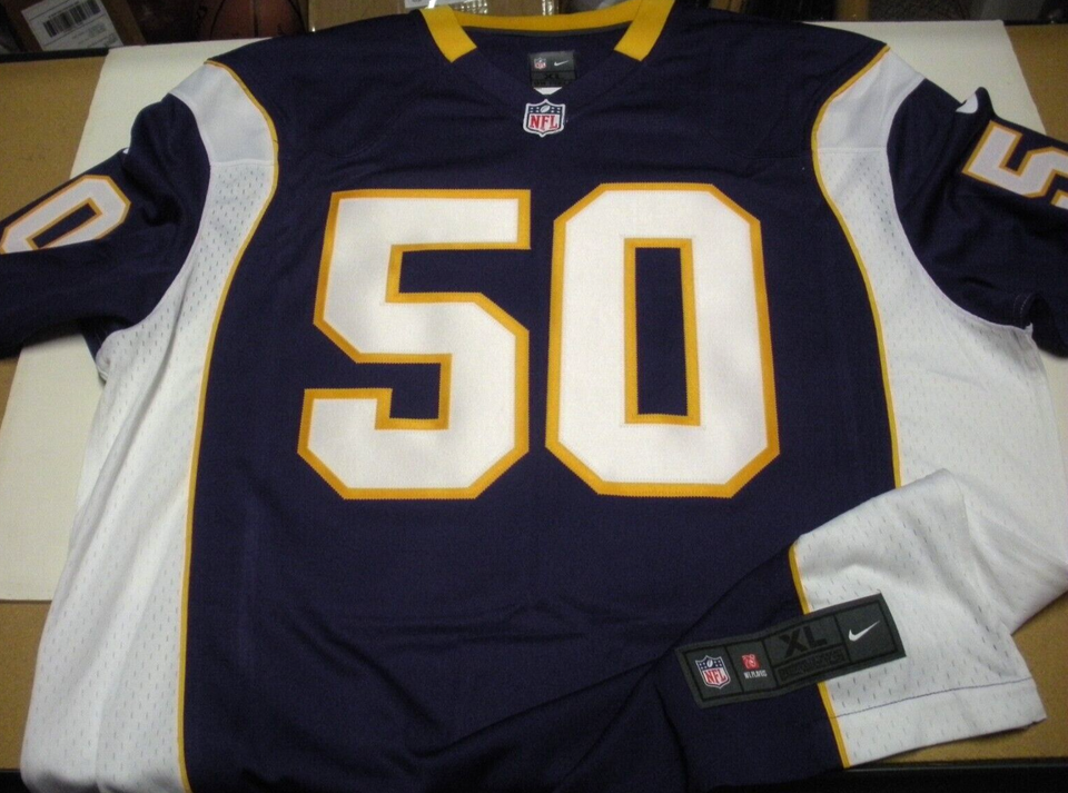 JEFF SIEMON MINNESOTA VIKINGS W/COA SIGNED OFFICIAL LICENSED NIKE ...