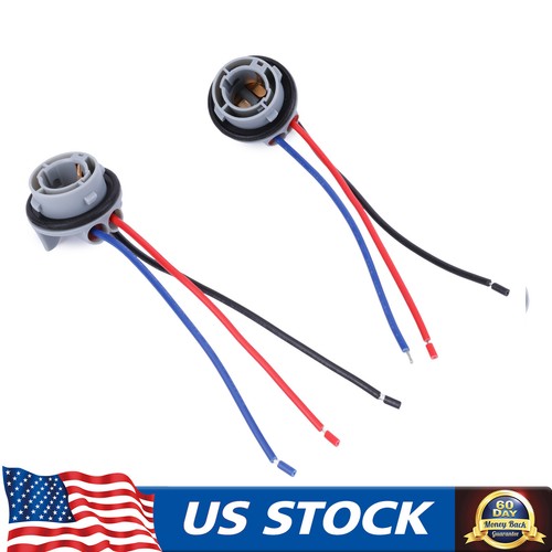2PCS 1157 2357 LED Pig Tail Plug Stop Brake Turn Light Bulb Socket ...