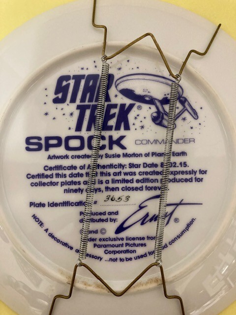 Vtg 1983 Star Trek “MR. SPOCK” Collector's Plate Ernst & Hamilton ...