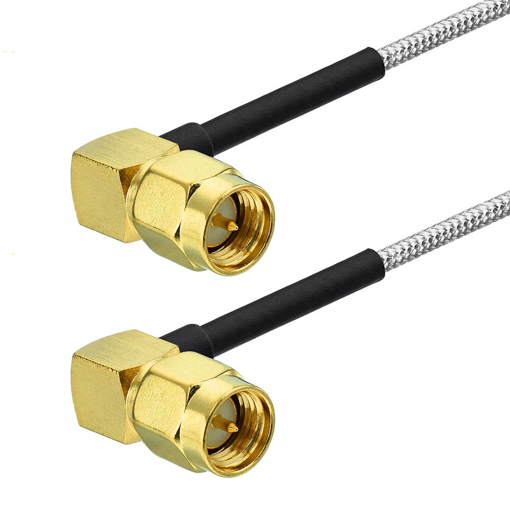 SMA to SMA Male Right Angle .086" RG405 Semi Rigid Pigtail Cable 10cm ...