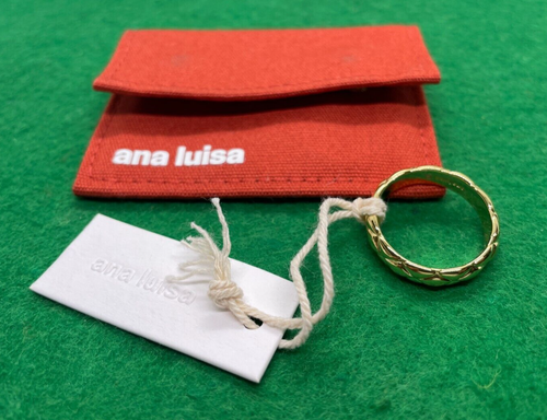 ANA LUISA ZETA GOLD TONE SIZE 10 T 1/2 BRAND NEW IN BOX BNIB RING NEVER ...