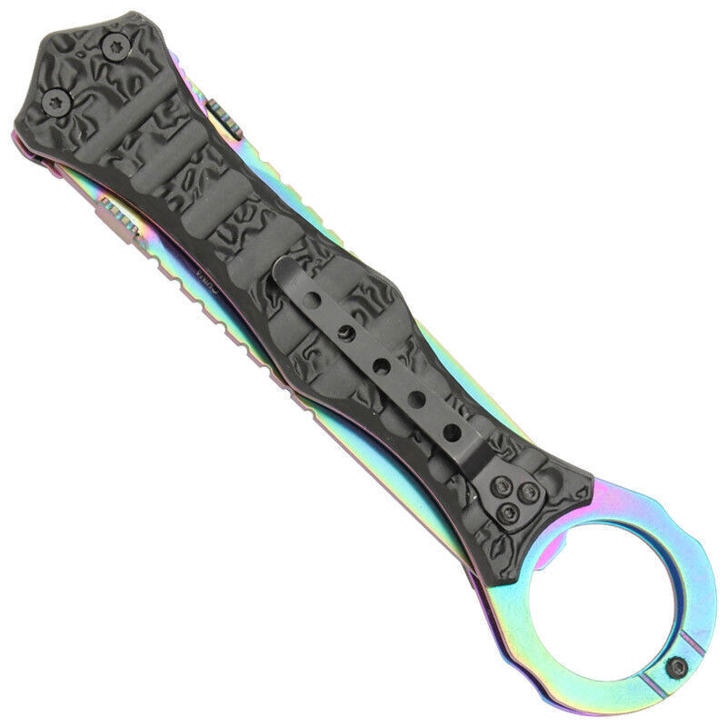 Zombie Killer Double Titanium Blade Liner Lock stiletto tactical Knife ...