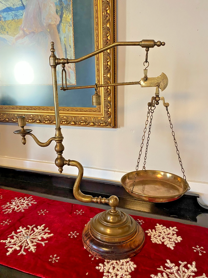 Antique American Brass Balance Scale Attributed Chapman Circa 1880–1910 ...