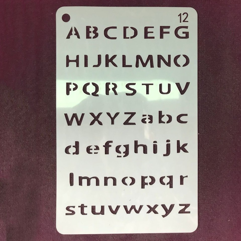 2 Count Letter Stencils Calligraphy Letters and Numbers Templates for ...