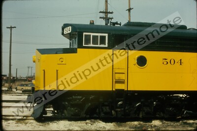 Original Slide CNW Chicago & Northwestern 504 EMD E9BA 4-5-73 40th St ...