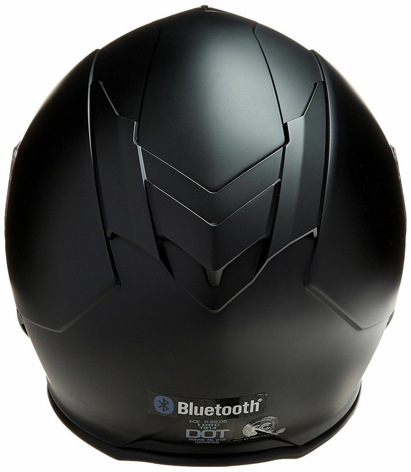 Torc T14 BLUETOOTH Full Face Dual Visor Motorcycle Helmet Matte Black ...