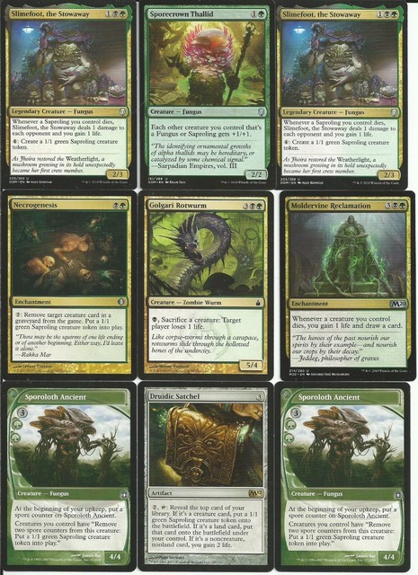 Magic The Gathering Custom Spore Saproling Green Black Starter Deck. | eBay