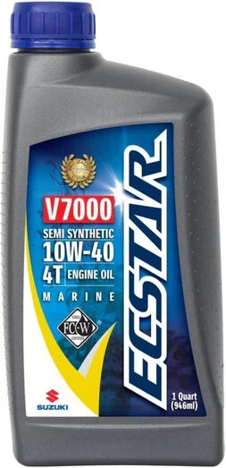 Suzuki - Ecstar V7000 Semi Synthetic 10W40 Marine Engine Oil - Quart ...