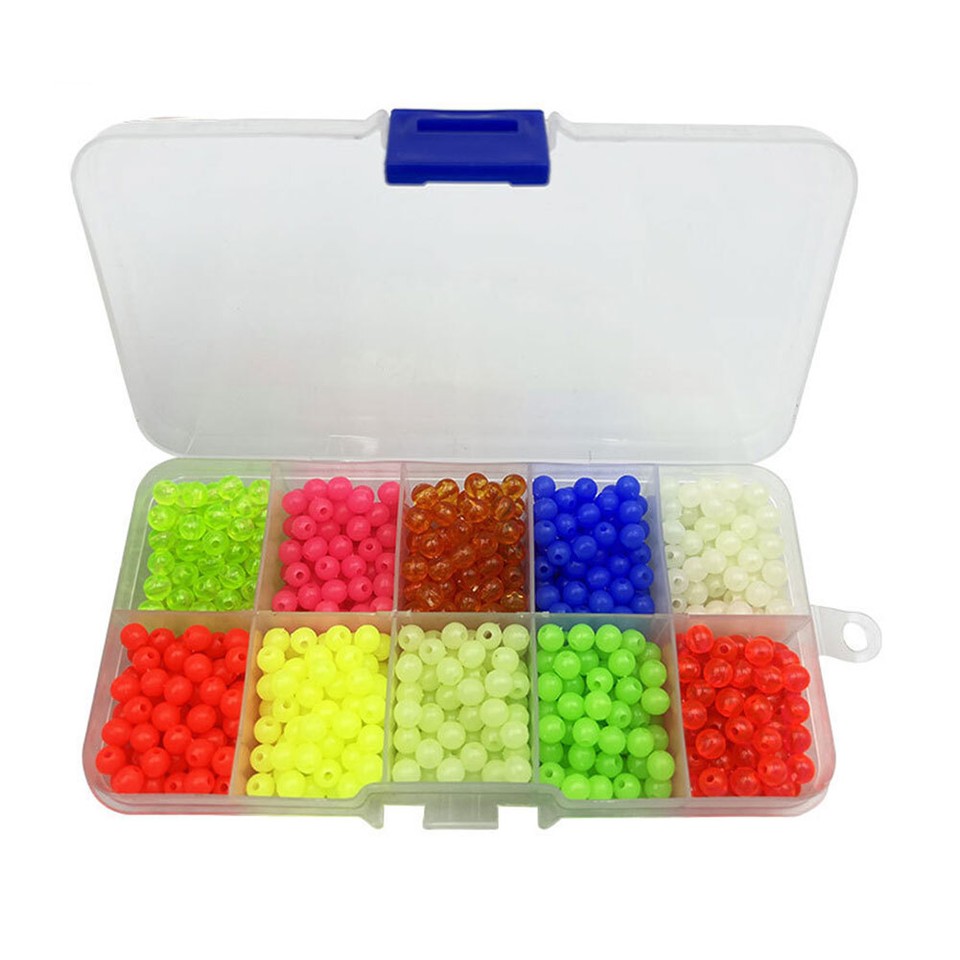 1000pcs Luminous Fishing Beads Fishing Accessories Line Beads Round ...