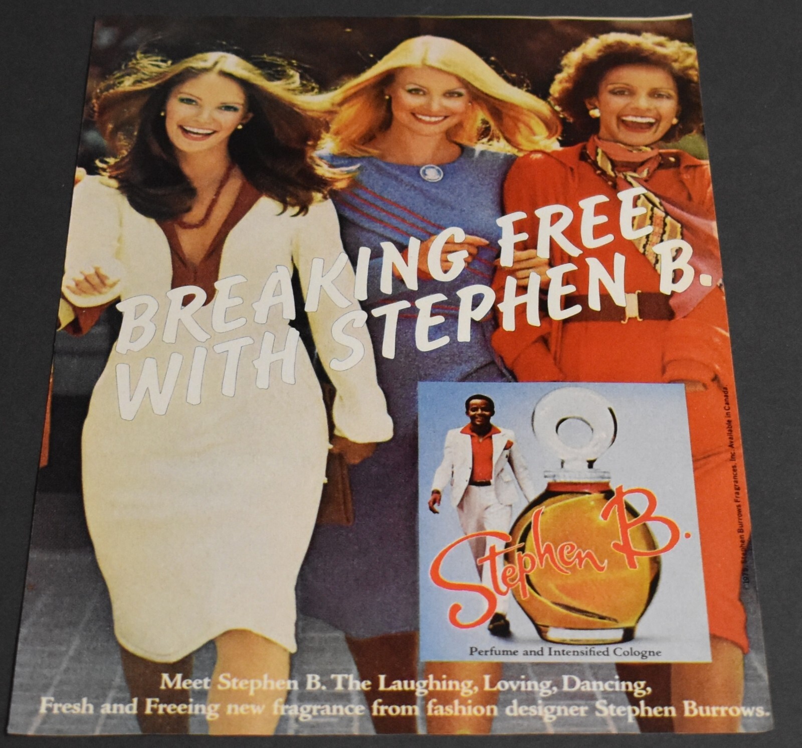 1975 Print Ad Breaking free with Stephen B Perfume Intensified Cologne ...