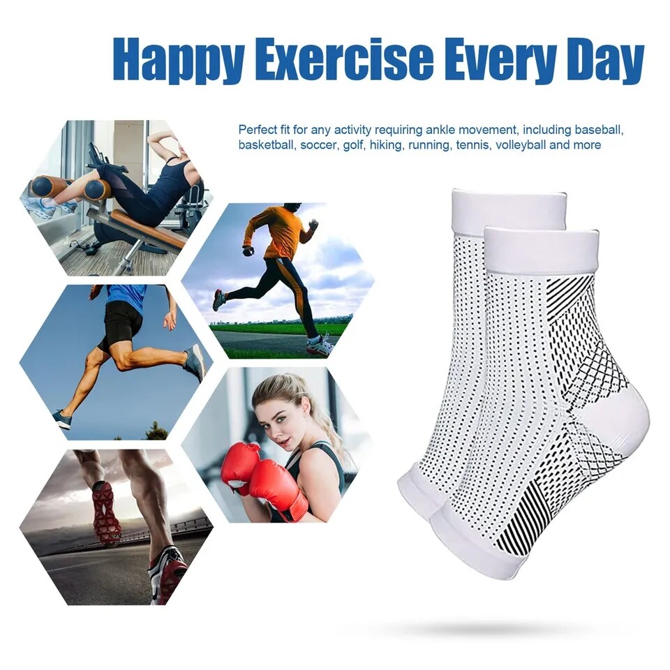 Compression Socks Ankle Arch Support Planter Fasciitis Pain Gift 3 ...