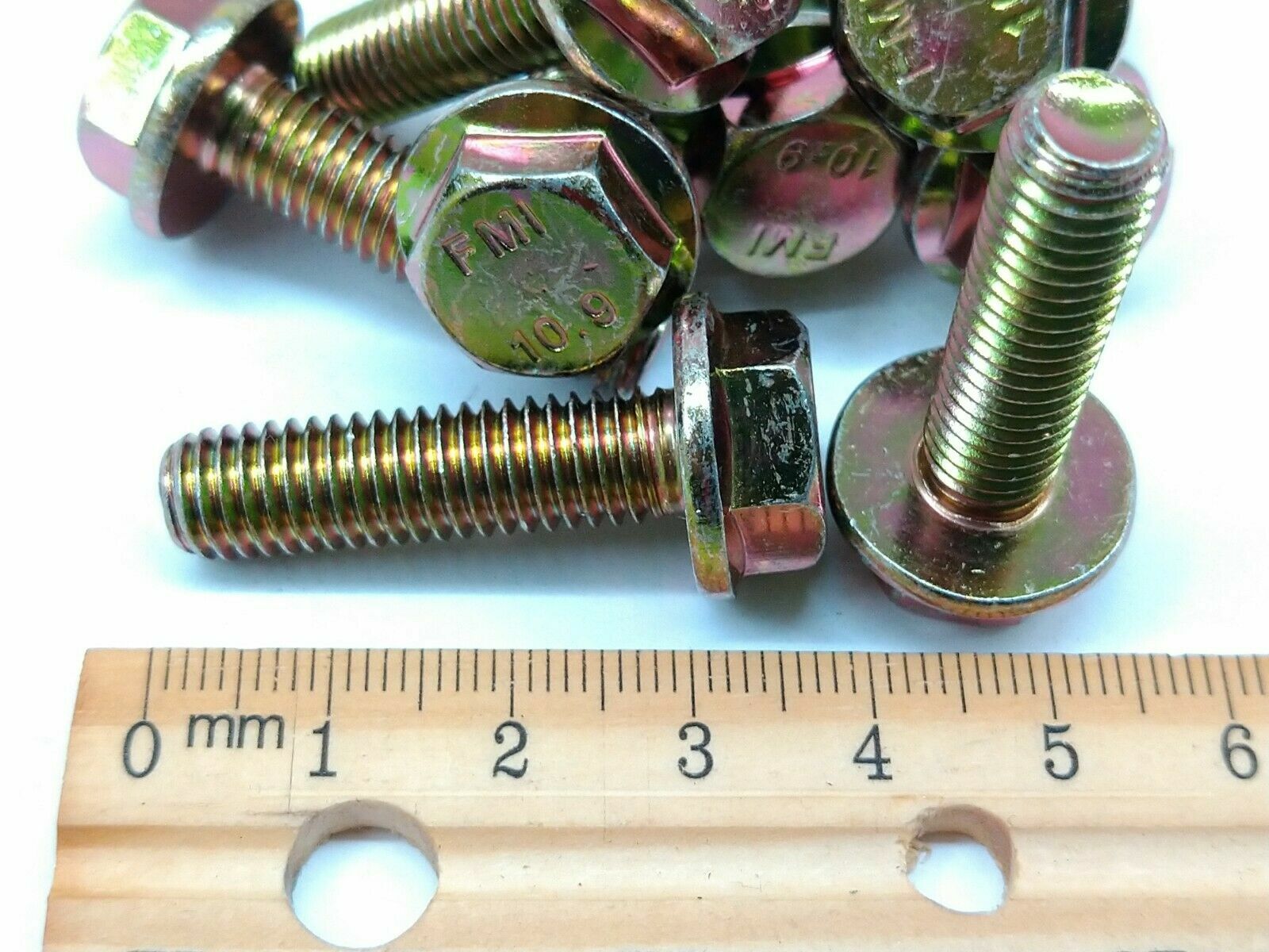 (10) M8-1.25x30 Metric M8x30 Hex Flange Bolts Grade 10.9 Carbon steel ...