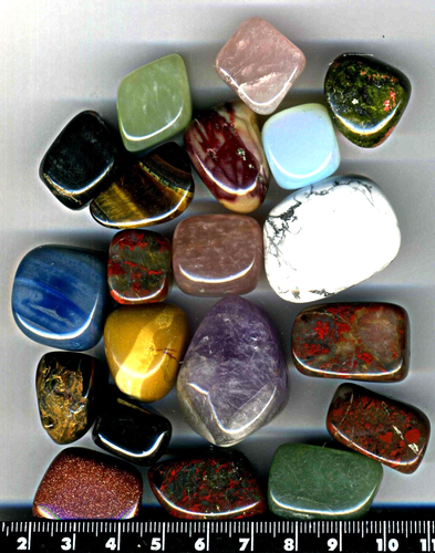 10 large natural Gemstone, assorted color, high gloss polished gems ...