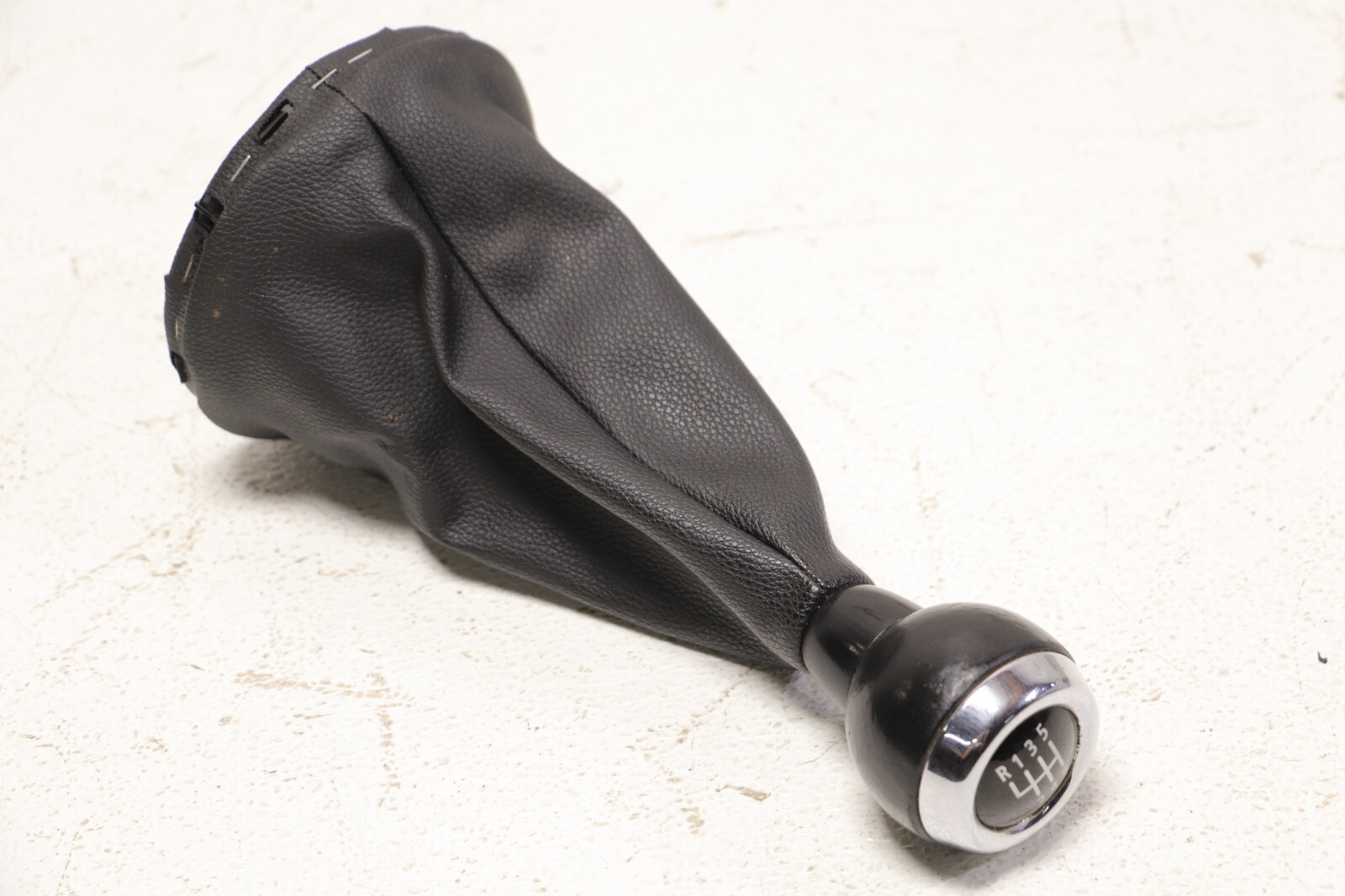 6 Speed Shift Knob Manual Shifter Leather & Chrome OEM Mini R55 R56 R58 ...