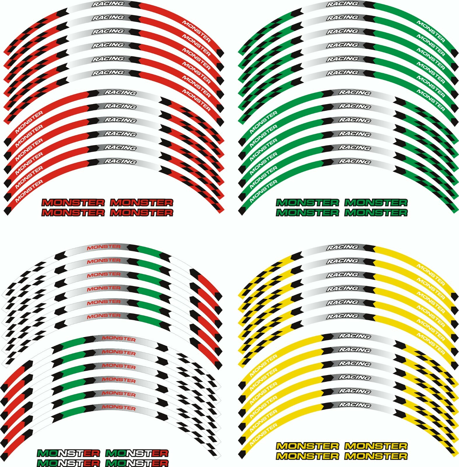Rim Wheel Stripes Decal For DUCATI MONSTER 795 796 695 696 1100 1100S ...