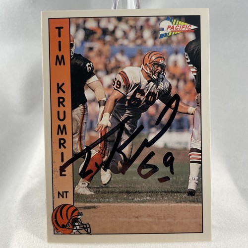 Tim Krumrie -Wisconsin Badgers- Cincinnati Bengals Autographed Card | eBay