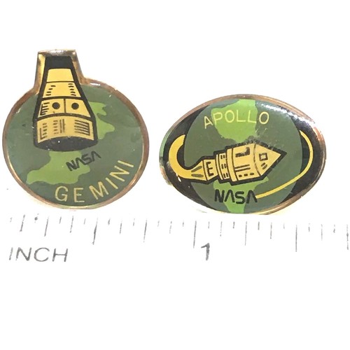 NASA Apollo and Gemini Mission Enamel Pins SET OF 2 Space Program Flight | eBay