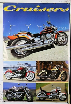 Cruiser Custom Bike vintage motorcycle poster 24.25" X 36.50" NOS (b ...