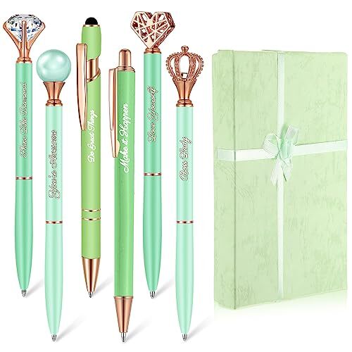 6 Pcs Fancy Pens for Women Crystal Diamond Pen for Journaling Pretty ...