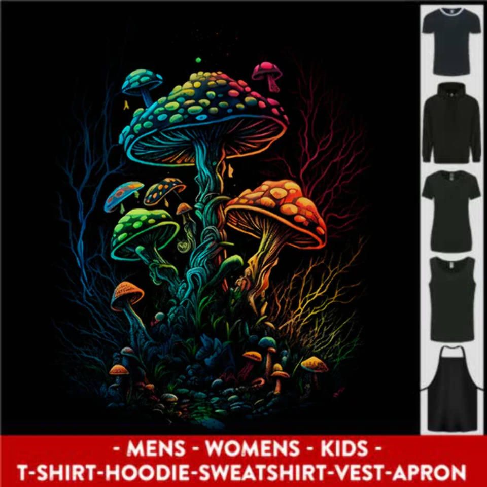 Magic Mushrooms Psychedelic Trippy LSD Mens Womens Kids Unisex | eBay