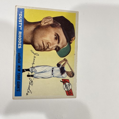 Dusty Rhodes 1955 Topps Baseball Card #1 Good Condition New York Giants ...