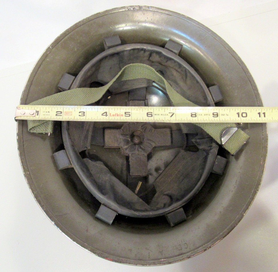 ATQ BRITISH MK4 COMBAT TURTLE HELMET WITH LINER MARKED 1942 GSW-AF-P ...