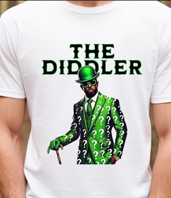 Diddy Diddler the riddler White-Funny Meme T-Shitt Adult Unisex Large ...