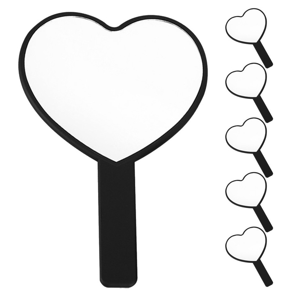 6 Pcs Girls Makeup Mirror Hand Held Mirrors with Handle Cute Handheld ...