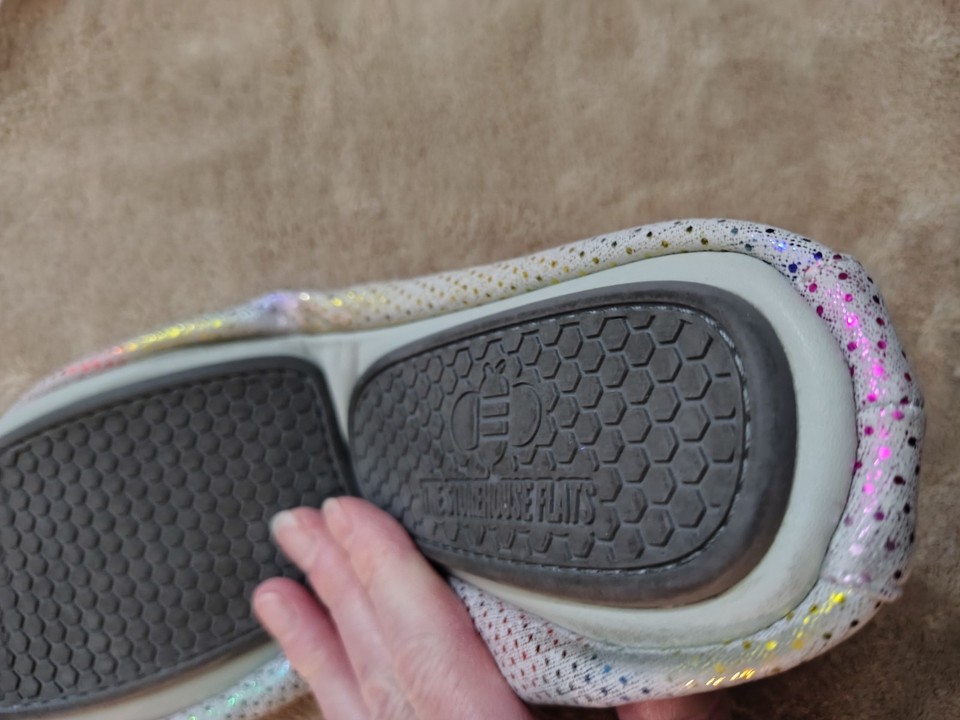 Storehouse Flat Women's Foldable Flat Rainbow Glitter Multi Polka Dot ...