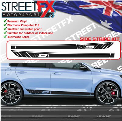 Matte Black N Line fits Hyundai I30N I30 N Side Stripe Performance ...