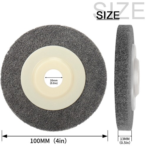 4" 100mm Nylon Fiber Buffing Wheel Polishing Disc Abrasive Pad for ...